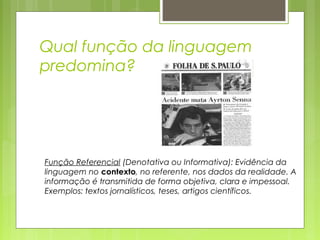 Funções da linguagem | PPT
