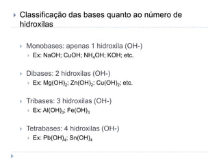 Funções inorgânicas bases | PPTX