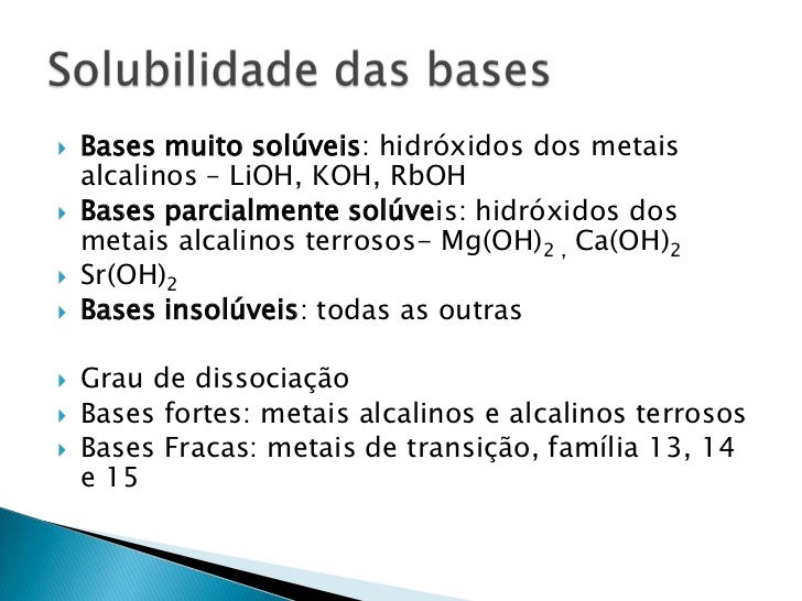 Funções inorgânicas (acidos bases)