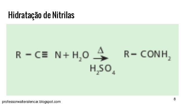 Funções orgânicas oxigenadas amidas-nitrilas-isonitrilas