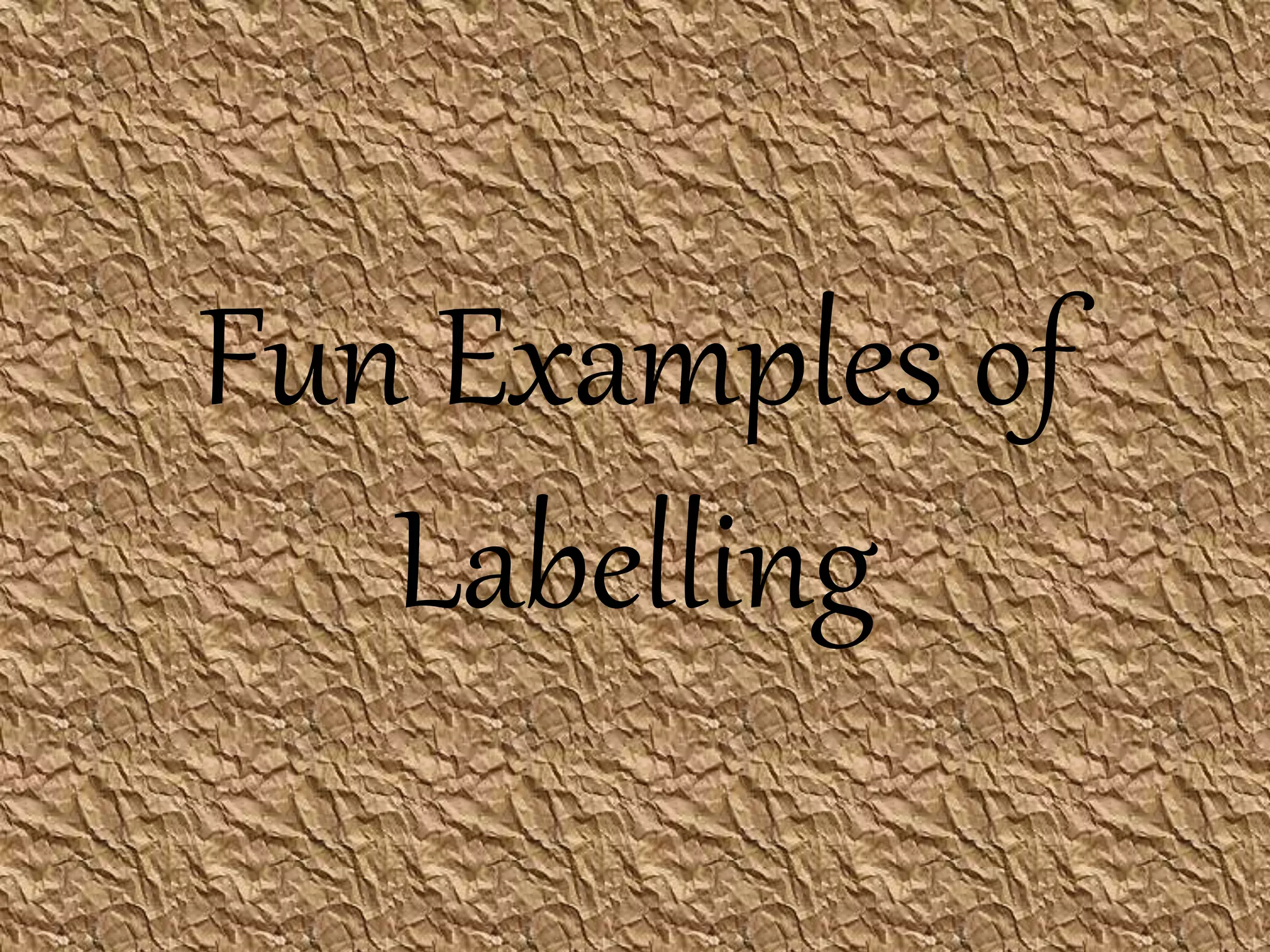 Fun Examples of Labelling | PPTX | Woodworking | Arts and Crafts