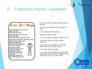 Fun fingerplays | PPTX