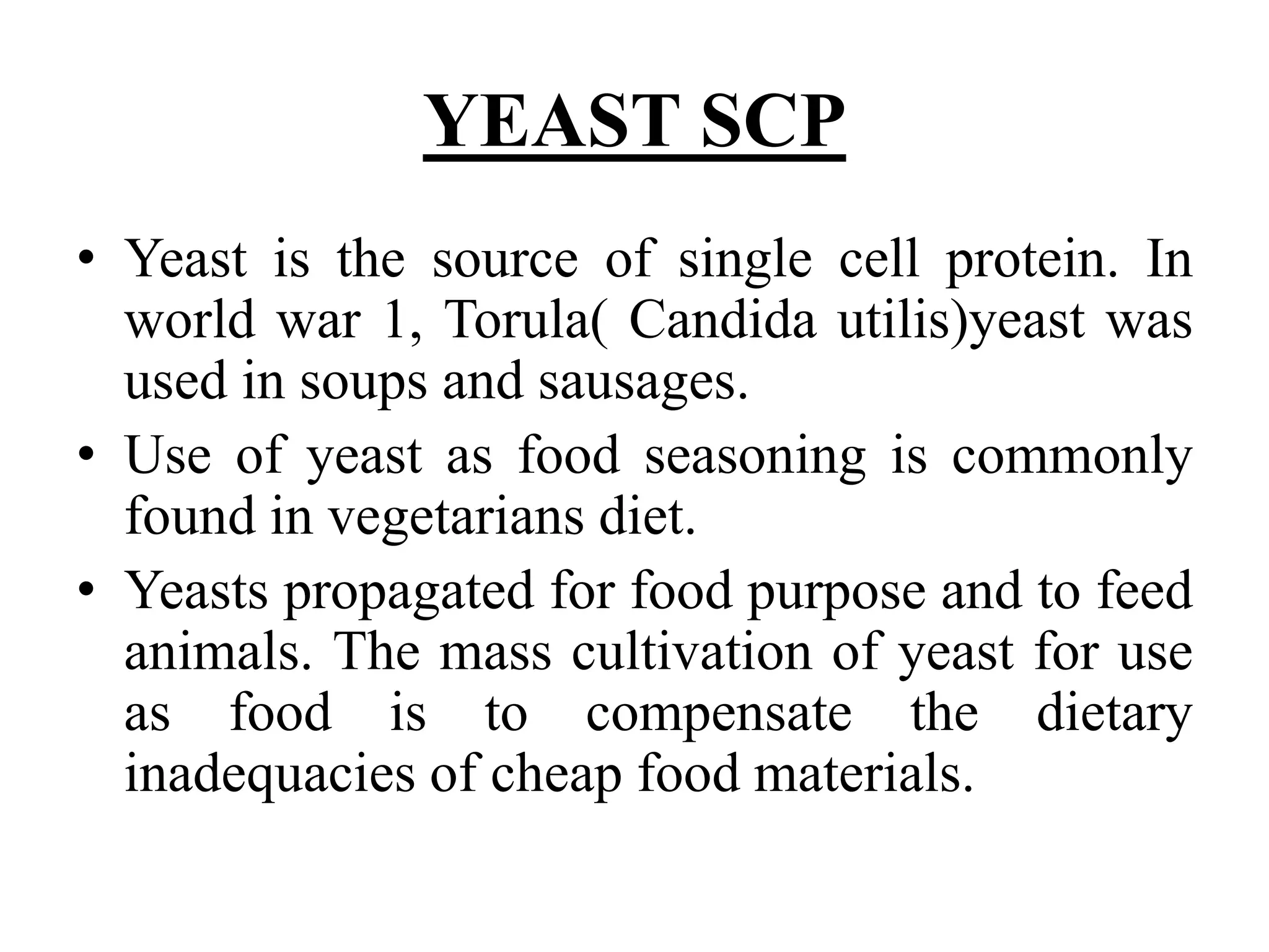 Fungal and yeast single cell protein | PPTX
