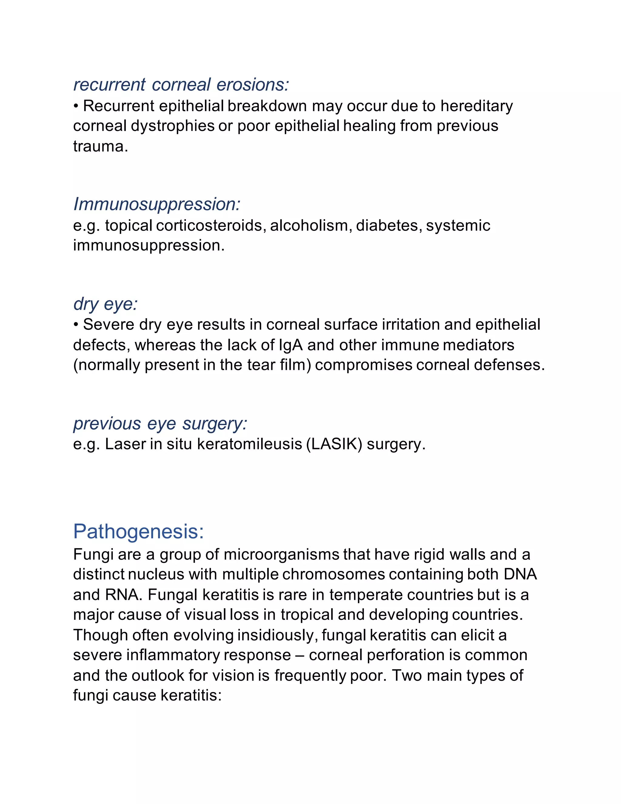 Fungal corneal ulcer - | PDF