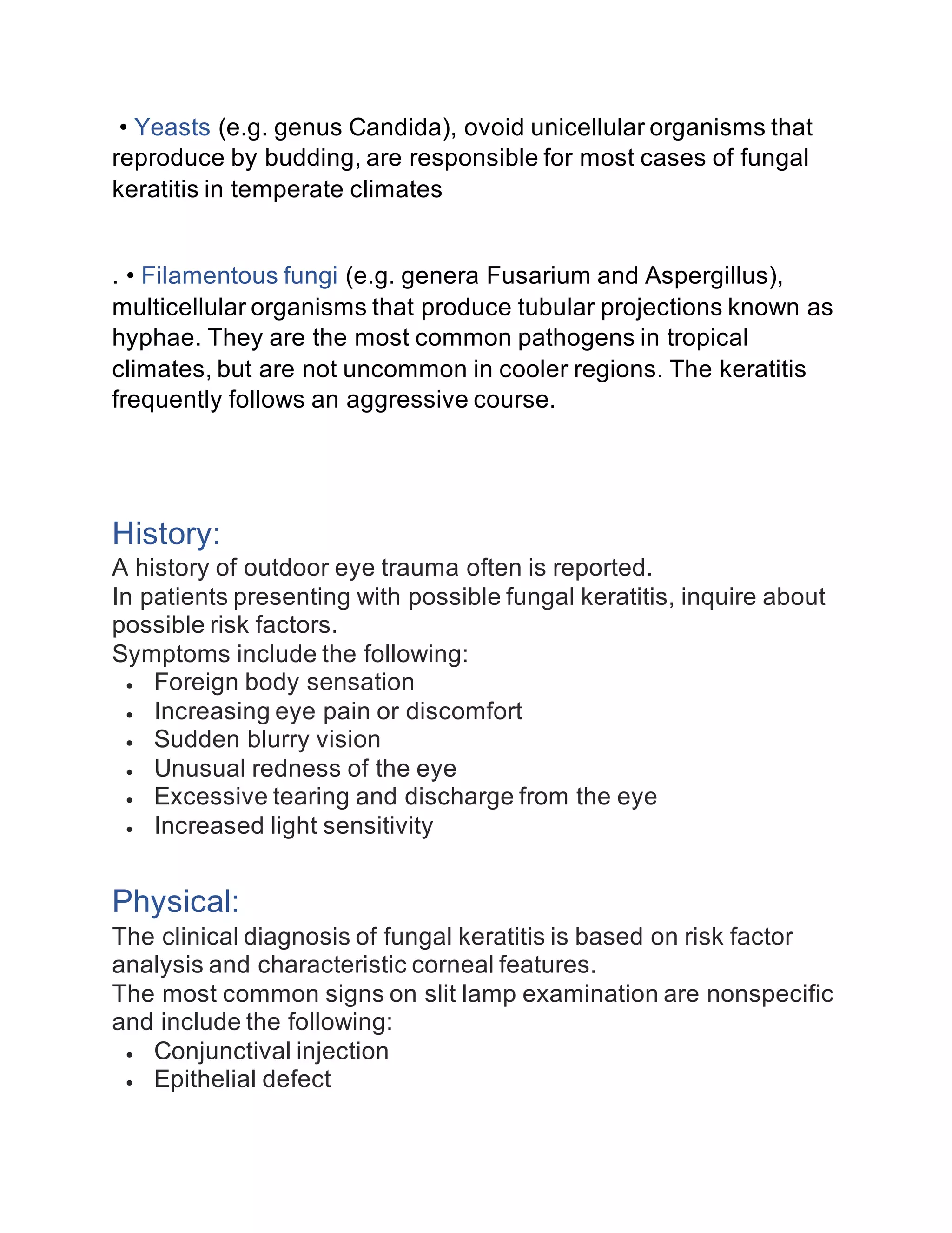 Fungal corneal ulcer - | PDF
