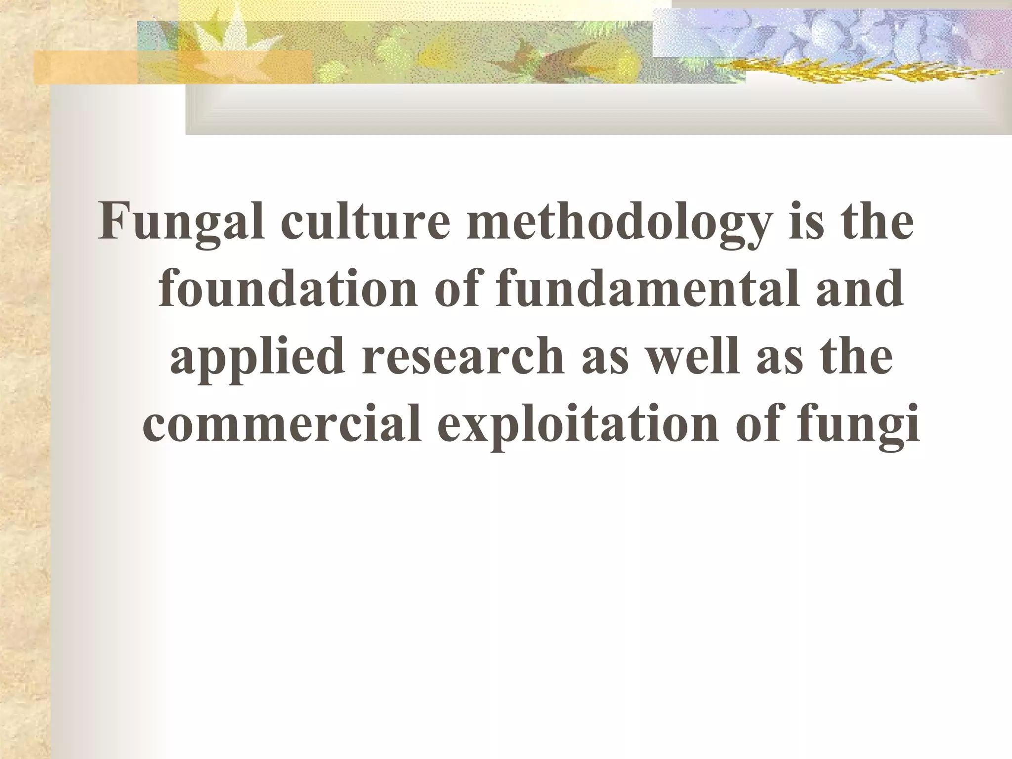 Fungal cultures | PPT