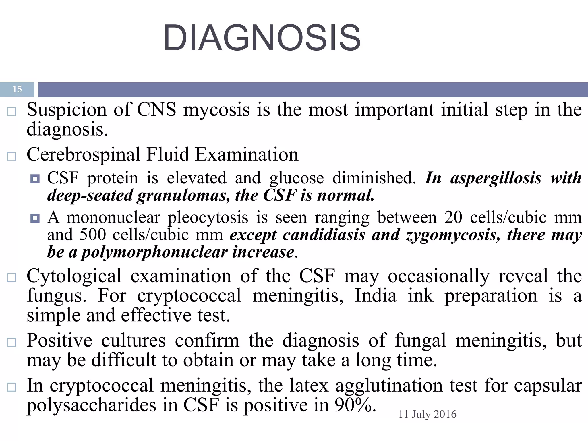 Fungal infection of cns | PPTX