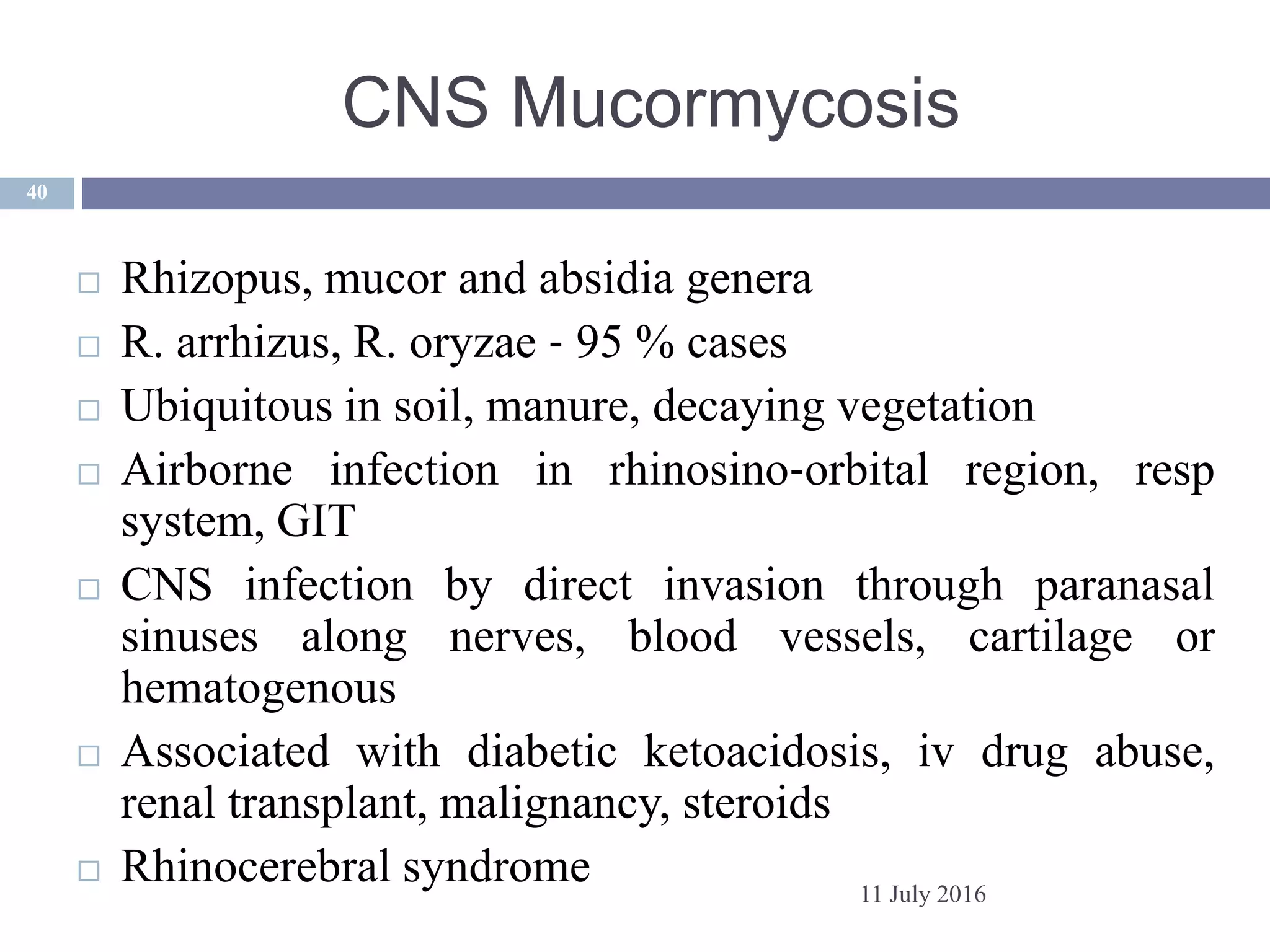 Fungal infection of cns | PPTX