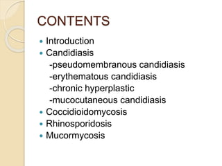 Fungal infections of head and neck | PPTX