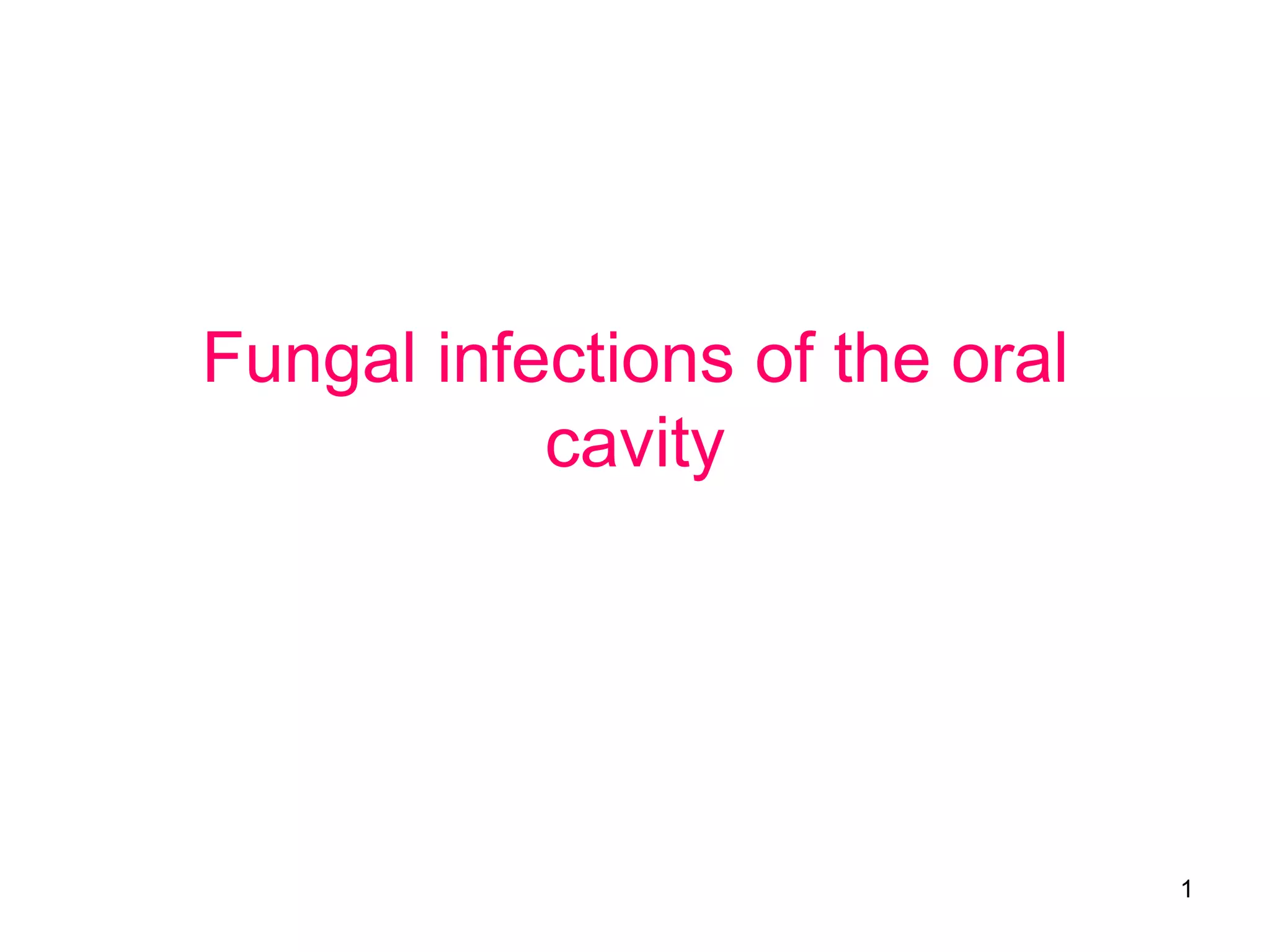 Fungal infections of the oral cavity | PDF