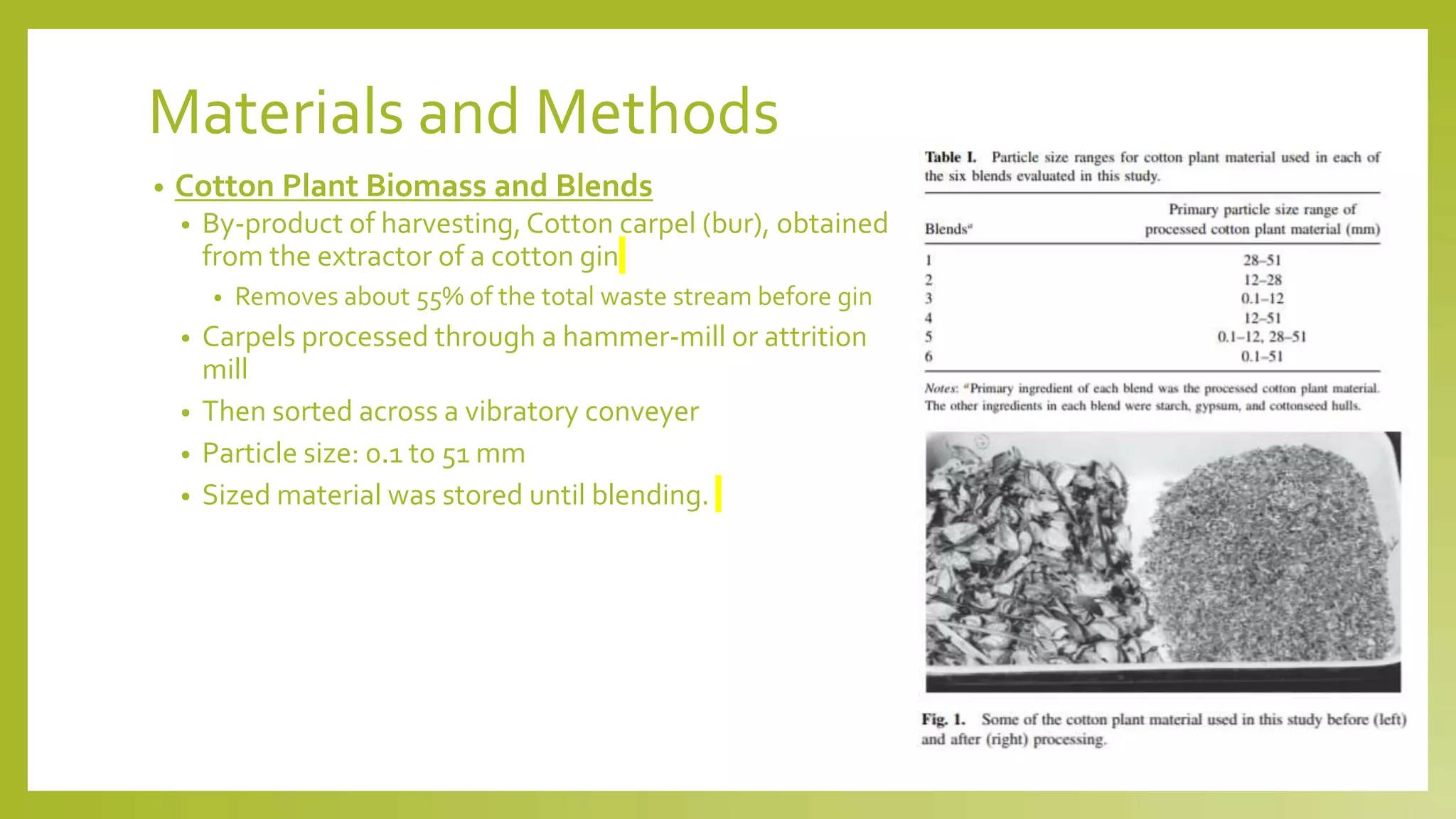 Fungal mycelium and cotton plant materials in the manifacture of ...