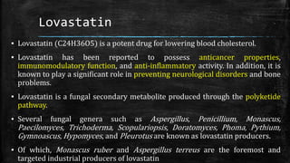 Fungal secondary metabolite - Lovastatin.pptx