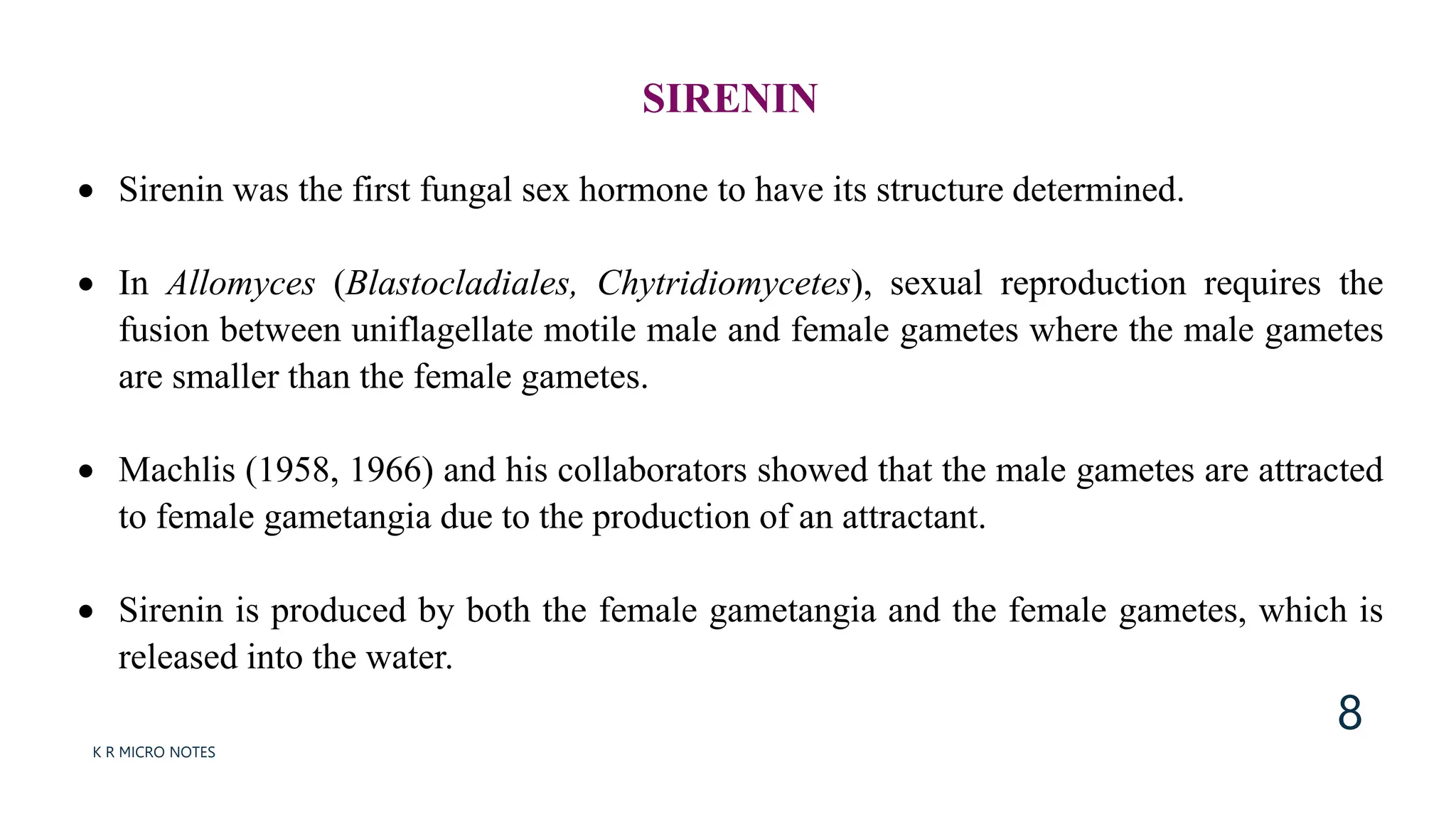 Fungal Sex Hormones SIRENIN ANTHERIDIOL. | PPTX