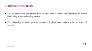 Fungal Sex Hormones SIRENIN ANTHERIDIOL. | PPTX