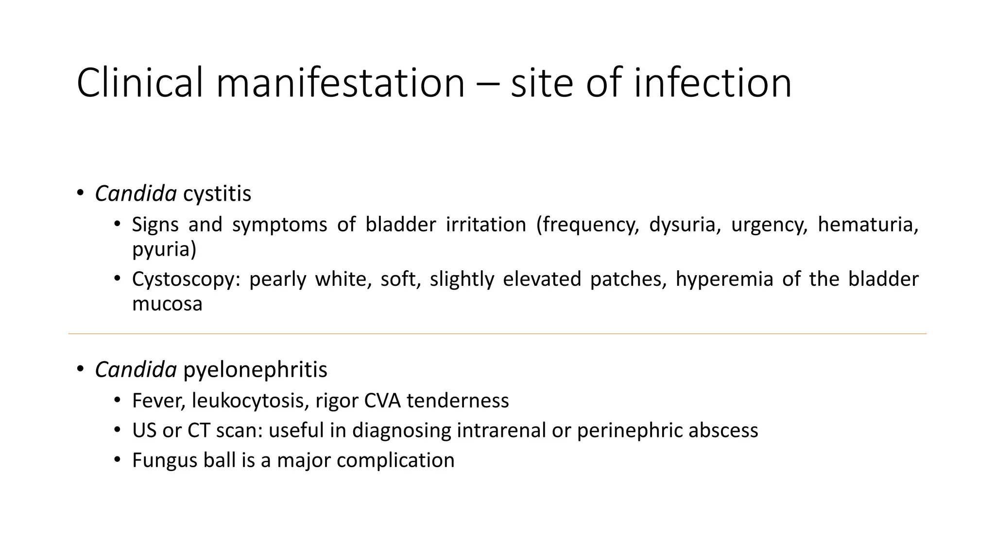 Fungal Infections of the Urinary Tract | PPTX