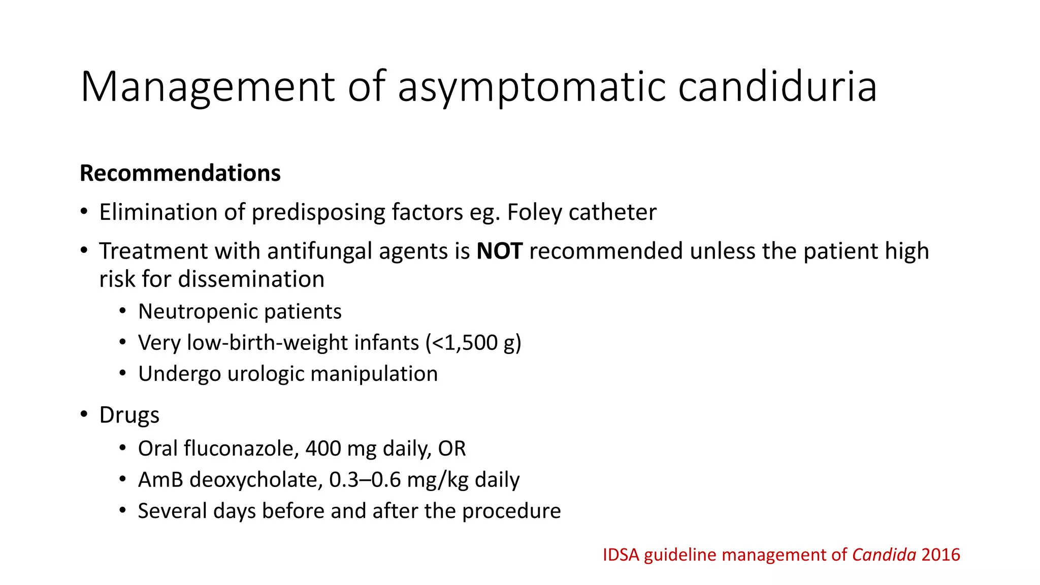 Fungal Infections of the Urinary Tract | PPTX