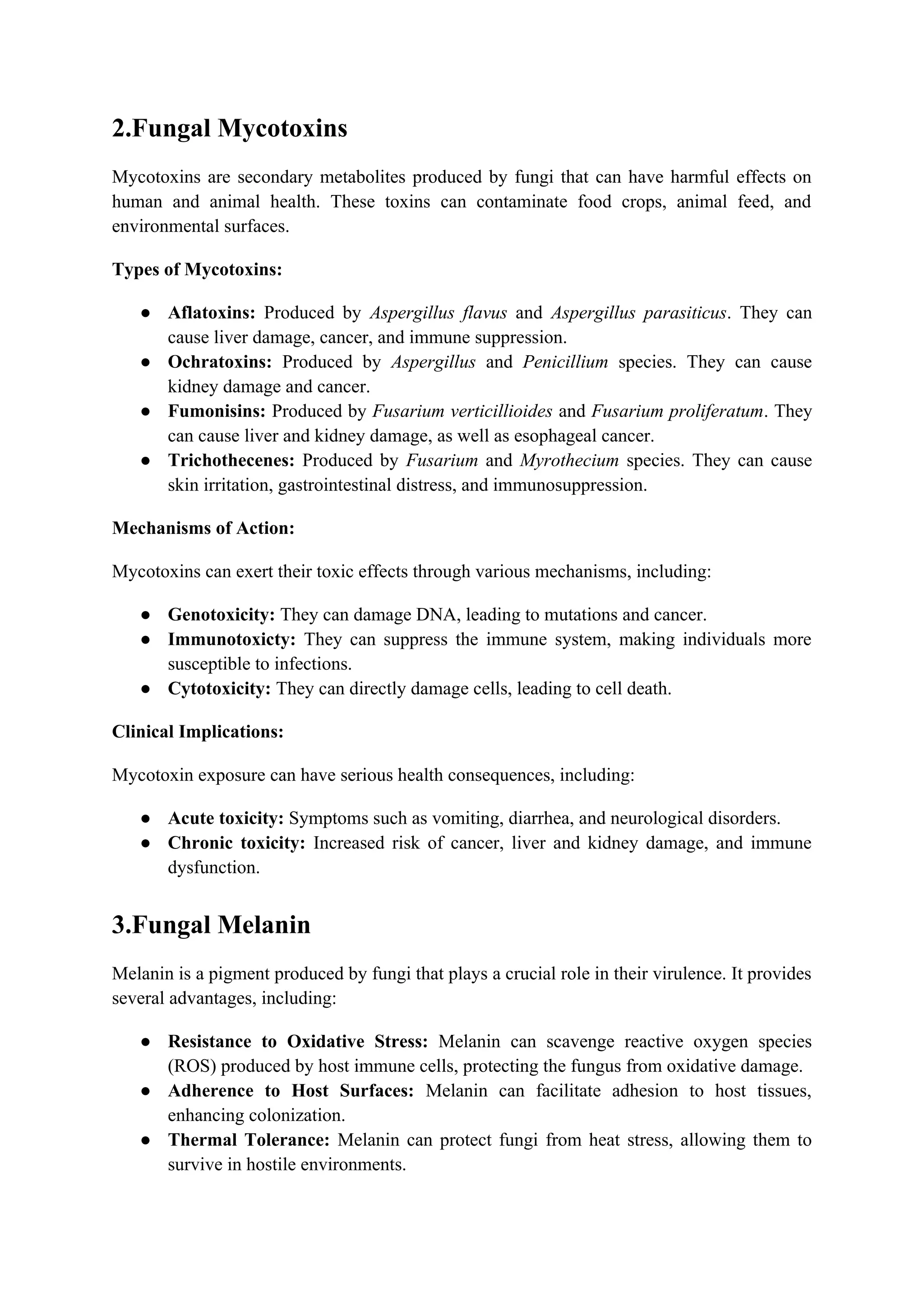 Fungal virulence factors and details docx | PDF