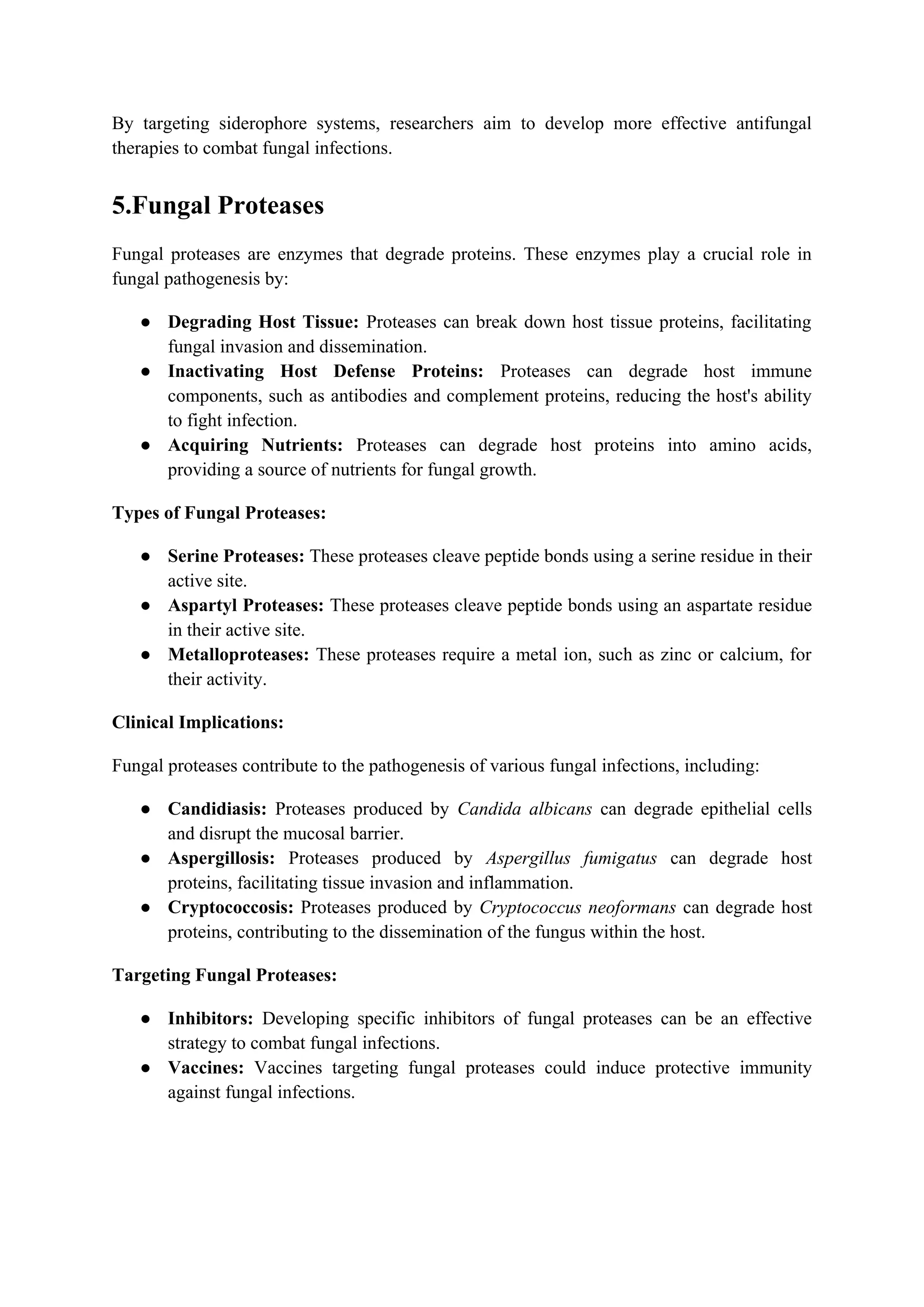 Fungal virulence factors and details docx | PDF