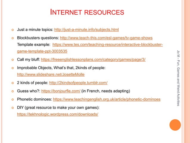 Fun, games and weird activities | PPTX