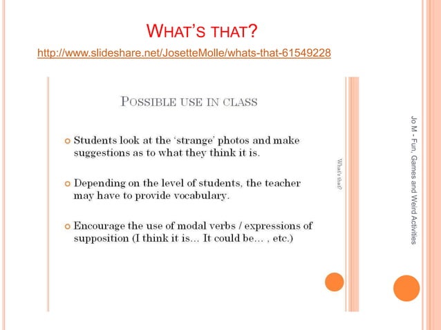 Fun, games and weird activities | PPTX