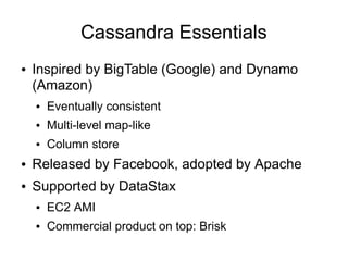 Cassandra in production | PPT