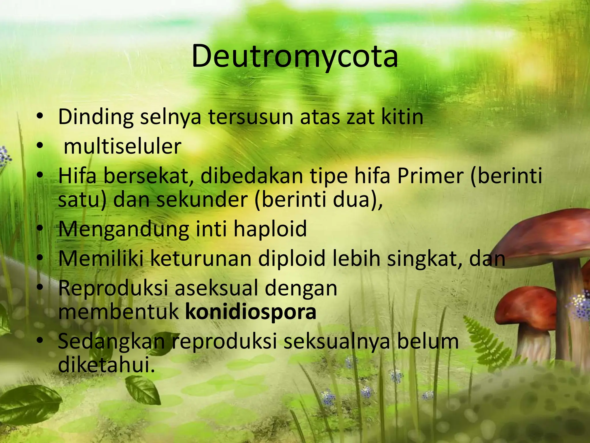 Biologi Dasar Semester 1 Pendidikan Biologi - FUNGI | PPT