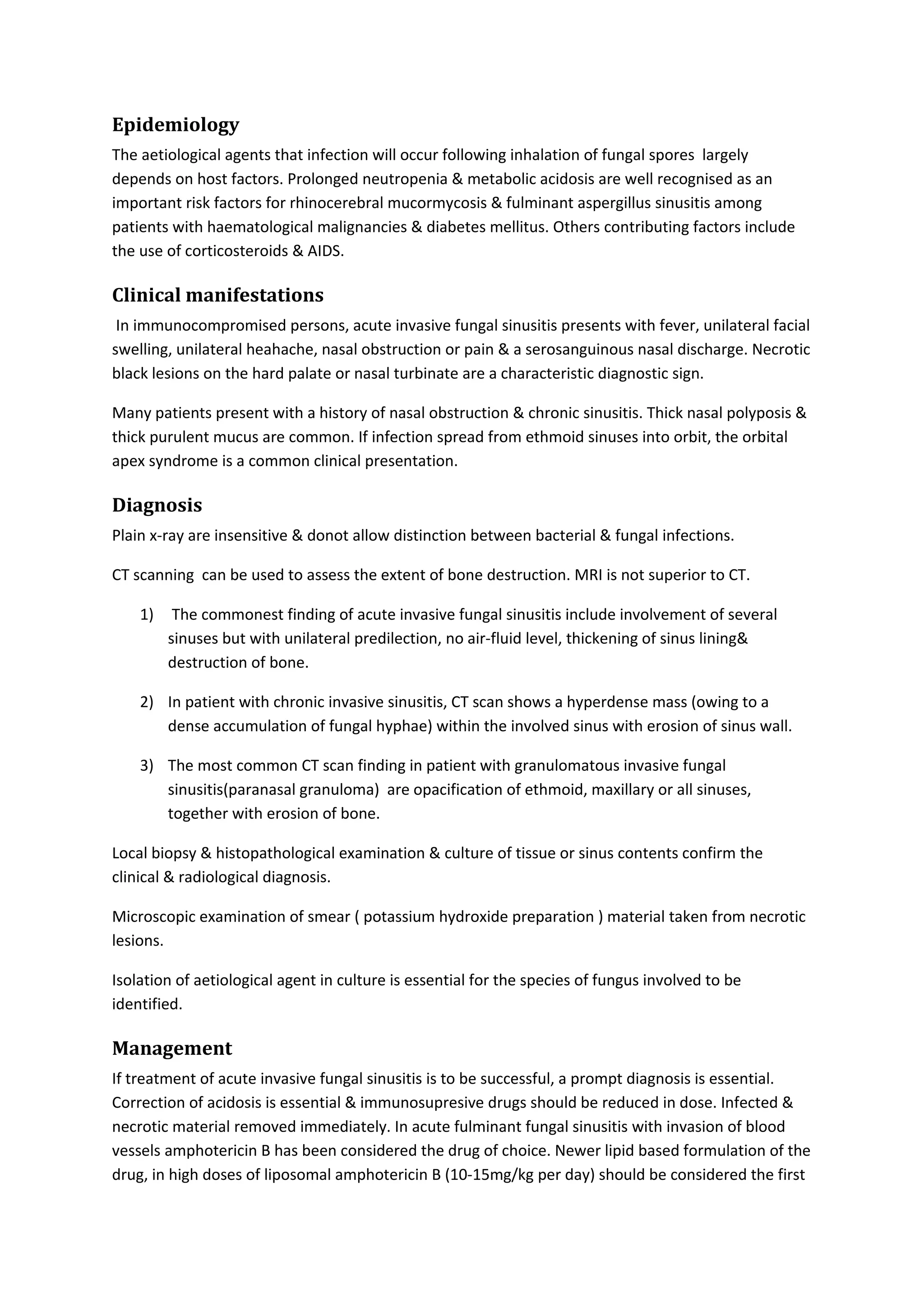 Fungi( all fungal sinusitis & candidiasis) | DOC