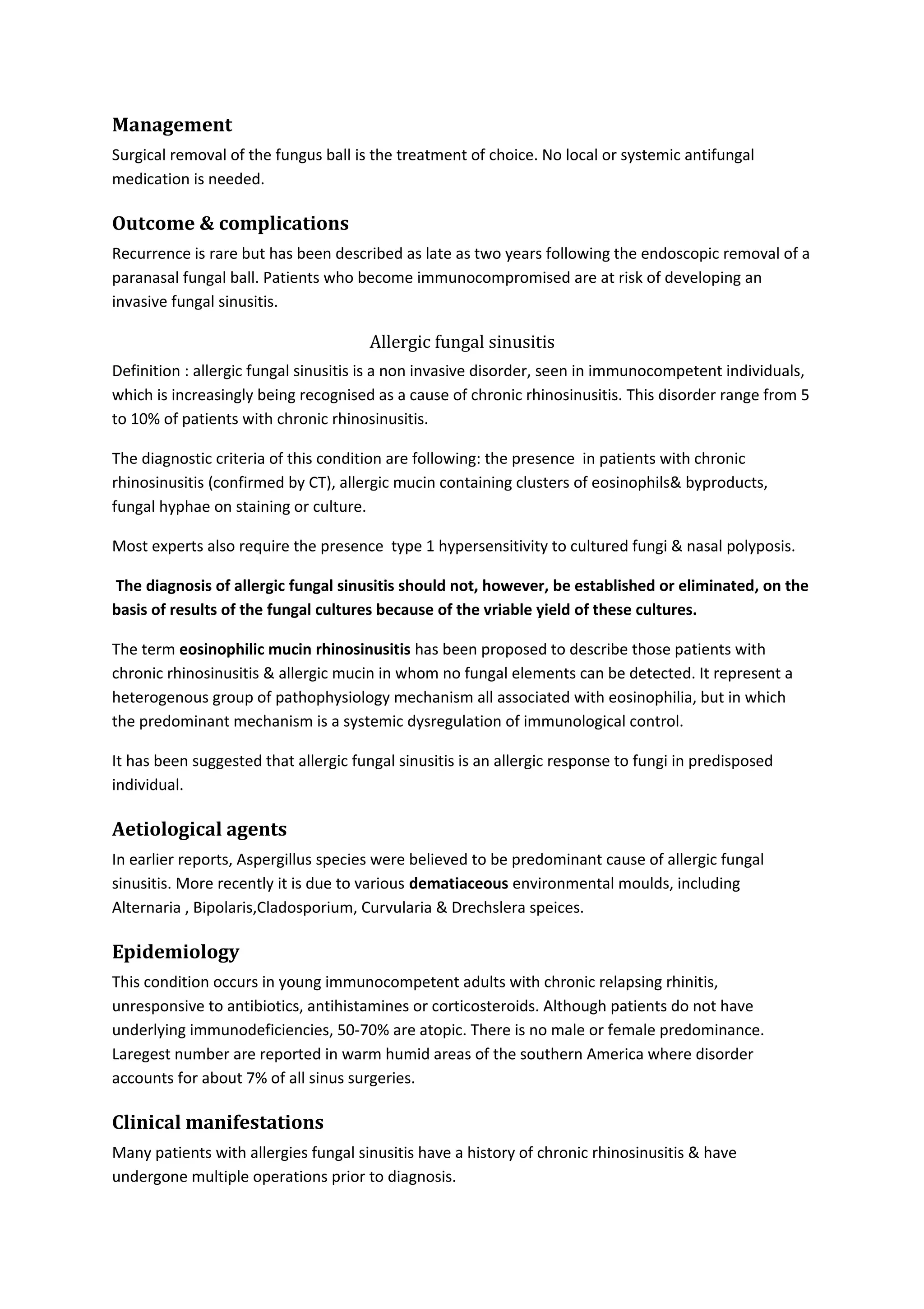 Fungi( all fungal sinusitis & candidiasis) | DOC
