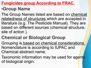 Fungicides, Classification, FRAC MoA.pptx