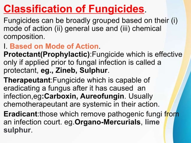 Fungicides, Classification, FRAC MoA.pptx | Gardening | Home & Garden