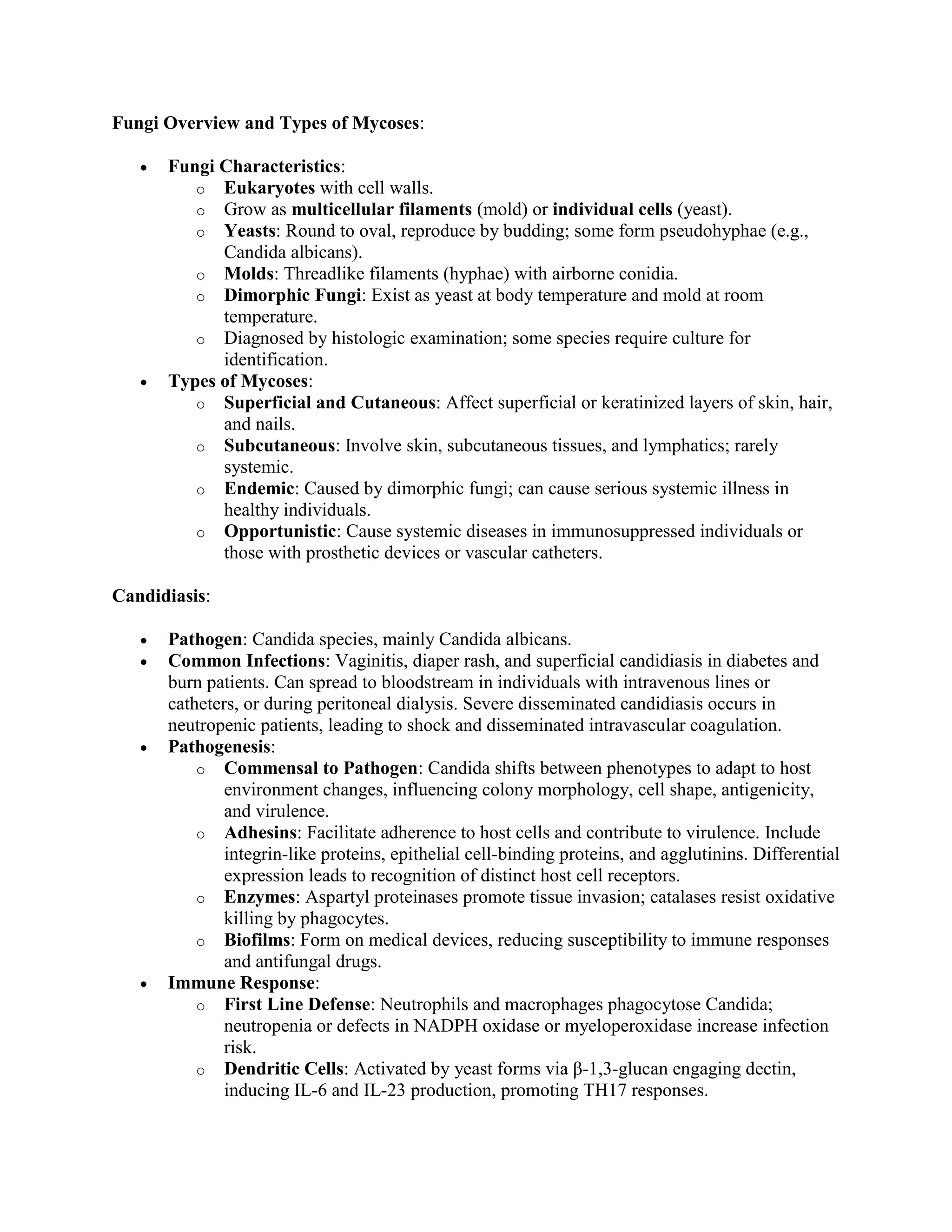 Fungi Overview and Types of Mycoses.docx