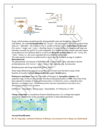 Fungi structure Reproduction Classification, Life cycles Bot coaching ...
