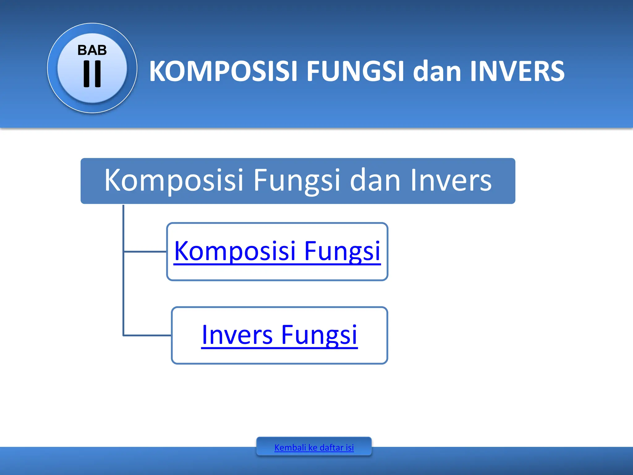 FUNGSI KOMPOSISI DAN FUNGSI INVERS MATEMATIKA SMA KELAS 11 | PPTX