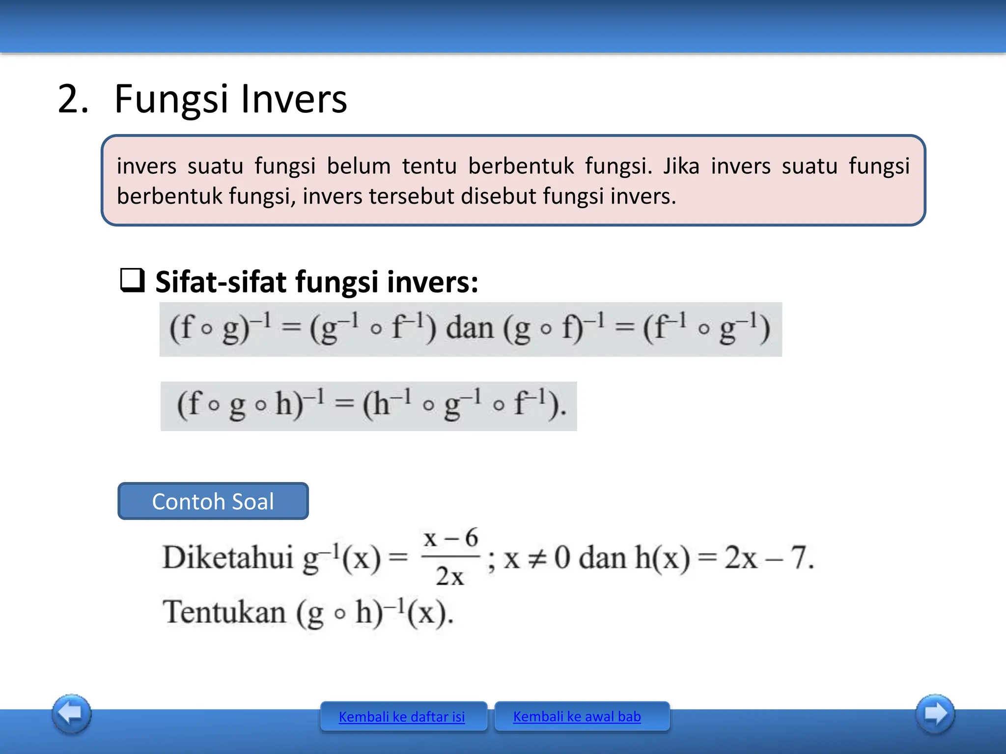 FUNGSI KOMPOSISI DAN FUNGSI INVERS MATEMATIKA SMA KELAS 11 | PPTX