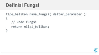 Pemrograman C++ - Fungsi dan Prosedur | PDF