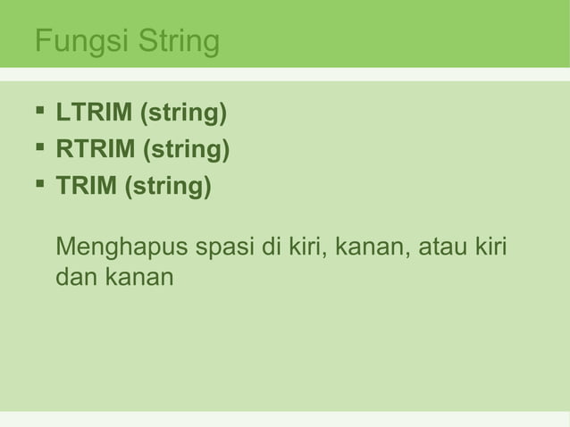 Fungsi Fungsi Di MySQL | PPT
