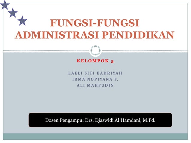 Fungsi Administrasi Pendidikan | PPT