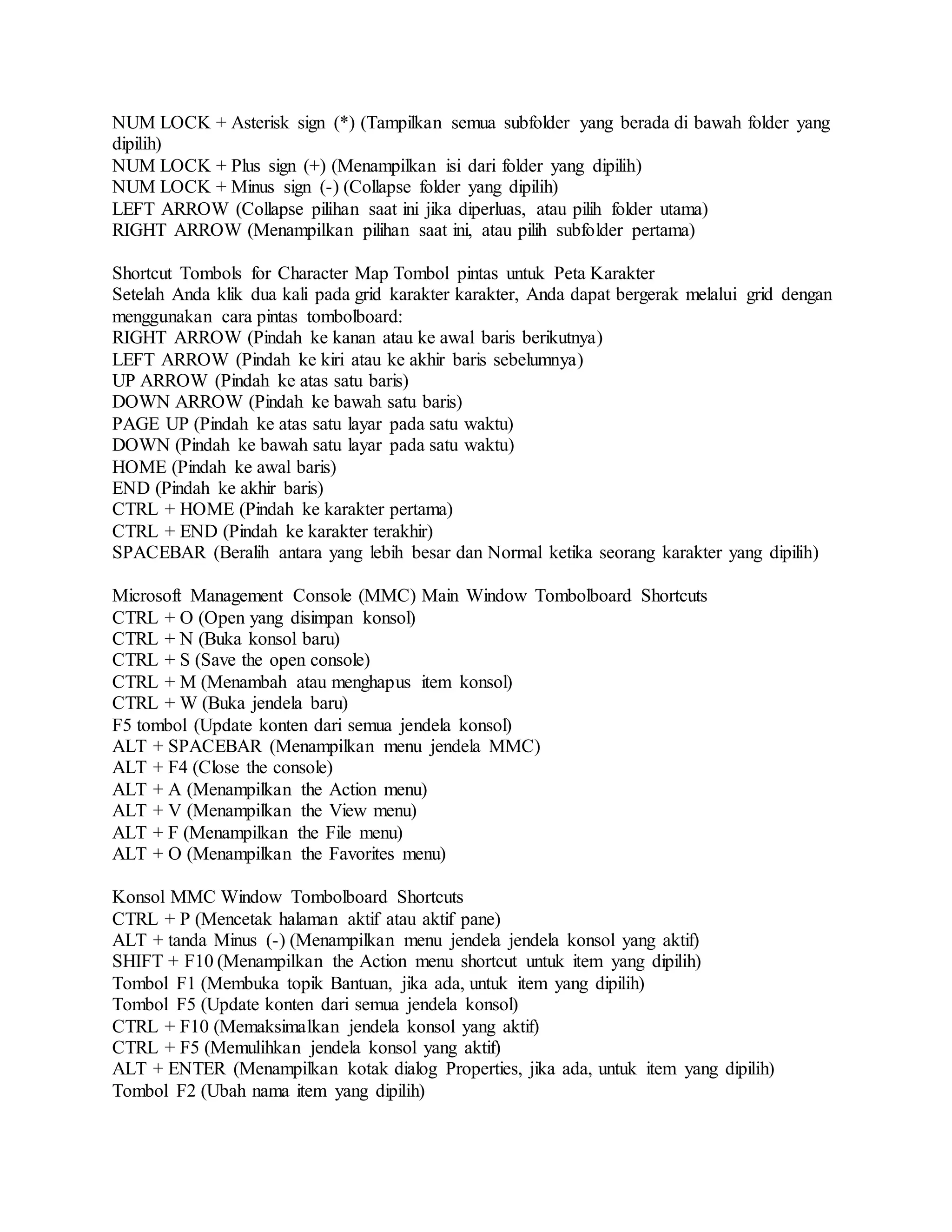Fungsi fungsi tombol keyboard | DOCX