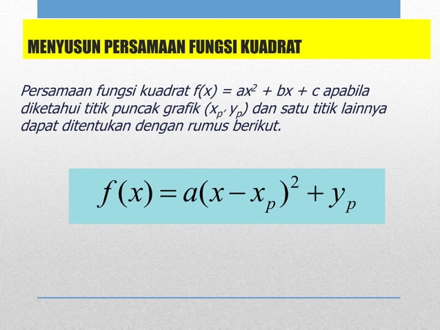 Fungsi Kuadrat dan Aplikasinya | PPTX