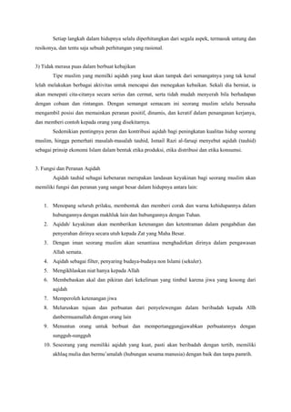 Fungsi aqidah2 | DOCX