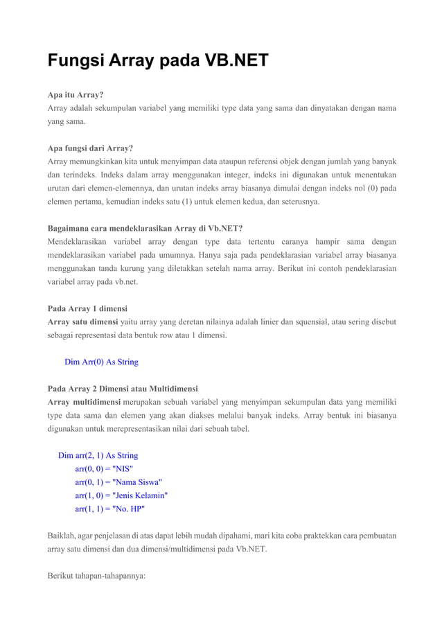 Fungsi Array pada VB.docx