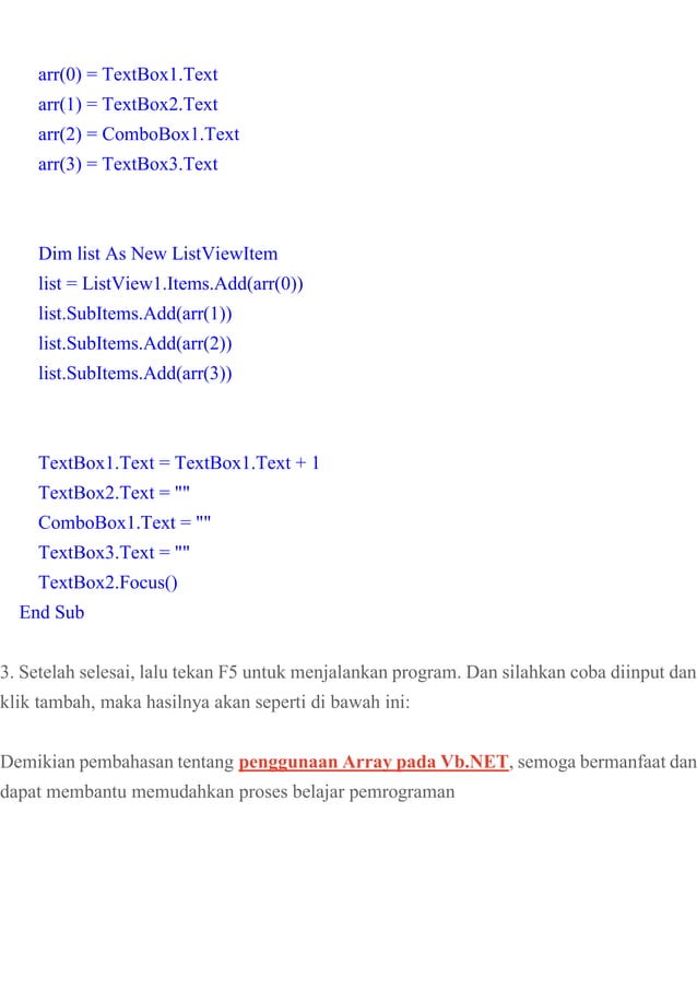 Fungsi Array pada VB.docx