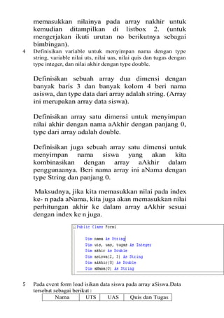 Fungsi Array pada VB.docx