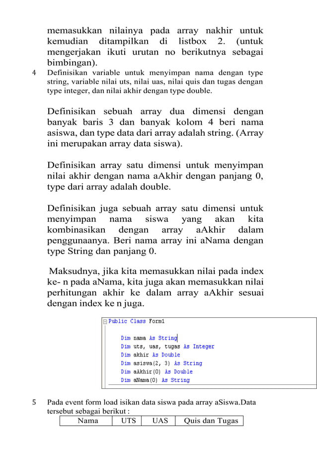 Fungsi Array pada VB.docx