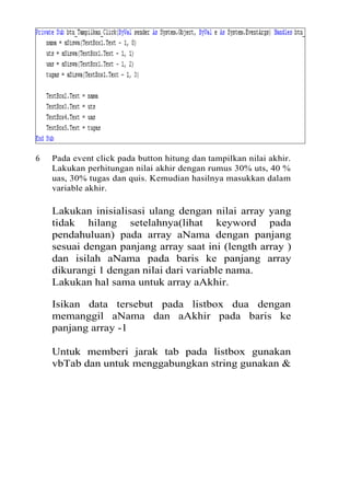 Fungsi Array pada VB.docx