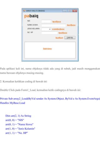 Fungsi Array pada VB.docx