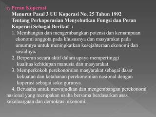 Definis, Peran, Fungsi BUMN, BUMS, Koperasi | PPTX