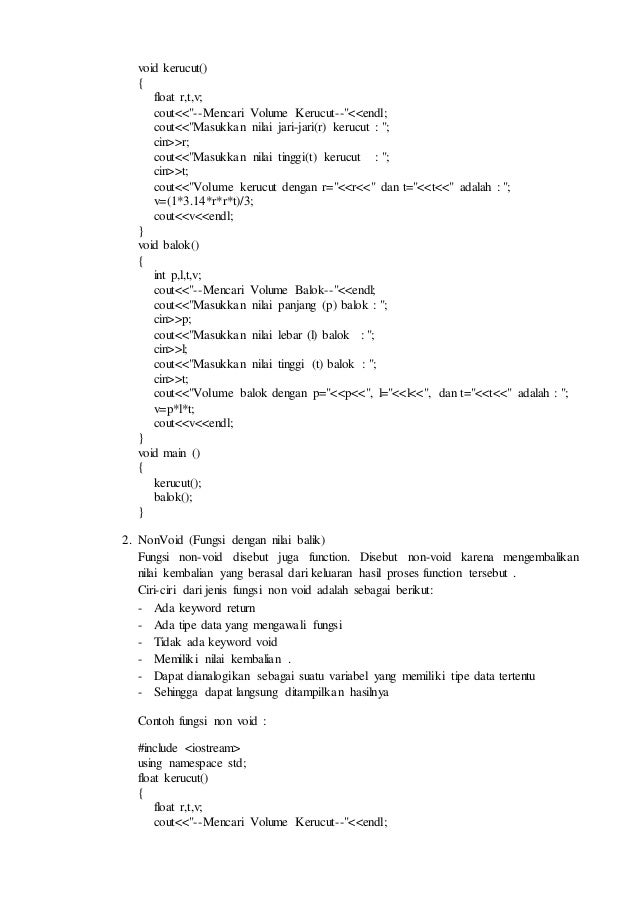 Fungsi dan Array Pada C++ Fungsi dan Array Pada C++