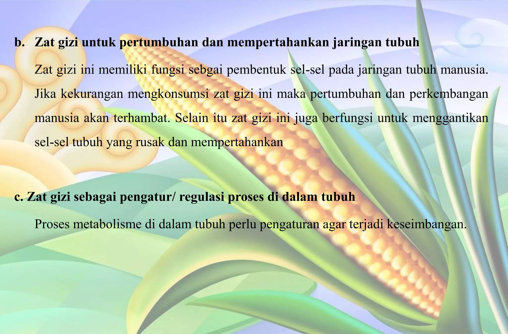 FUNGSI DAN KEBUTUHAN ZAT GIZI | PPTX