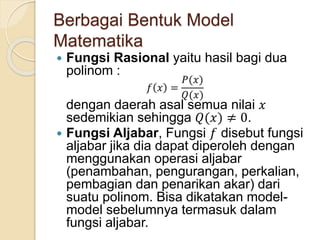 Fungsi dan model matematika | PPTX
